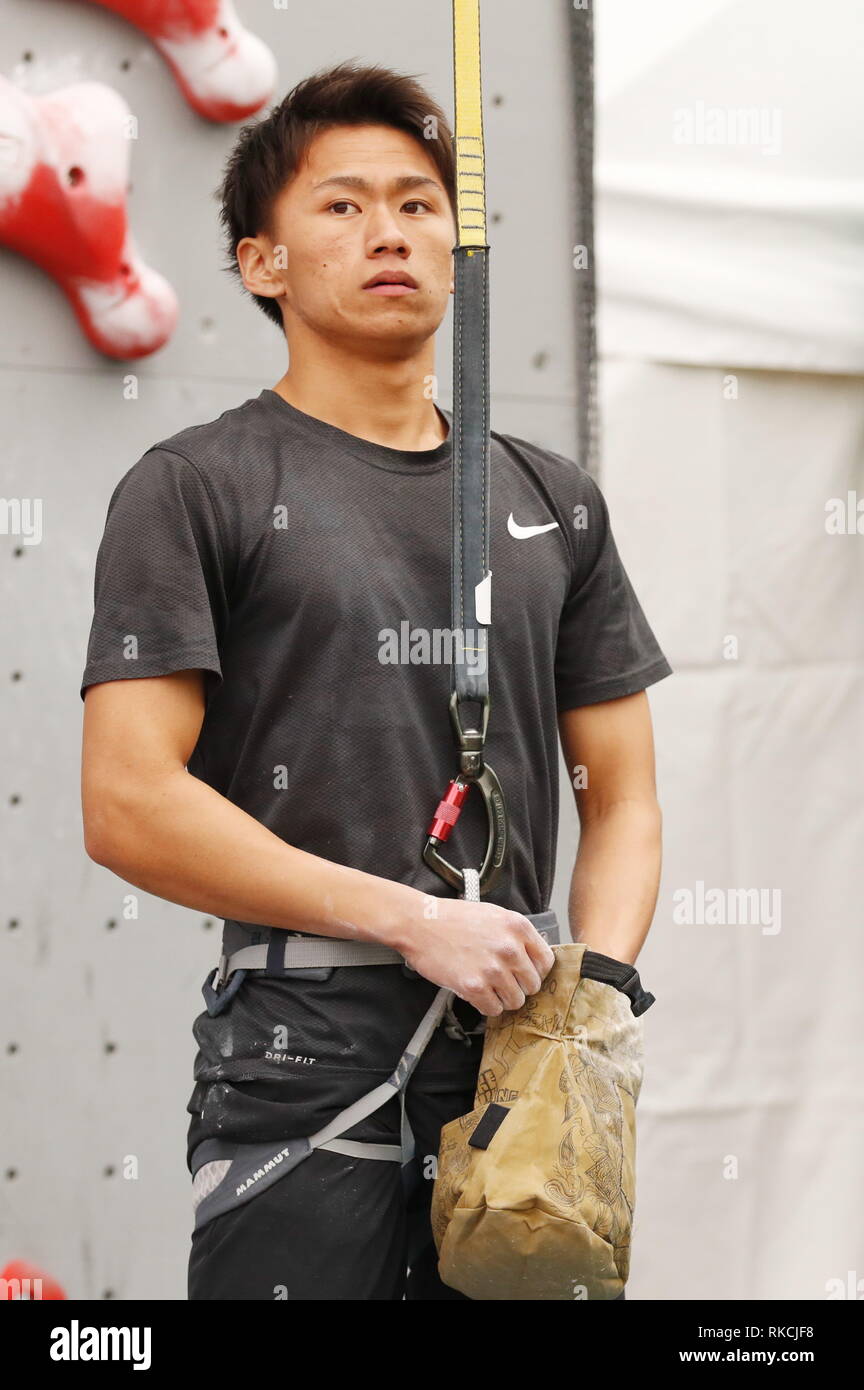Tokyo, Japan. 10th Feb, 2019. Yudai ikeda Sport Climbing : The 1st Speed Japan Cup men's Finals ...