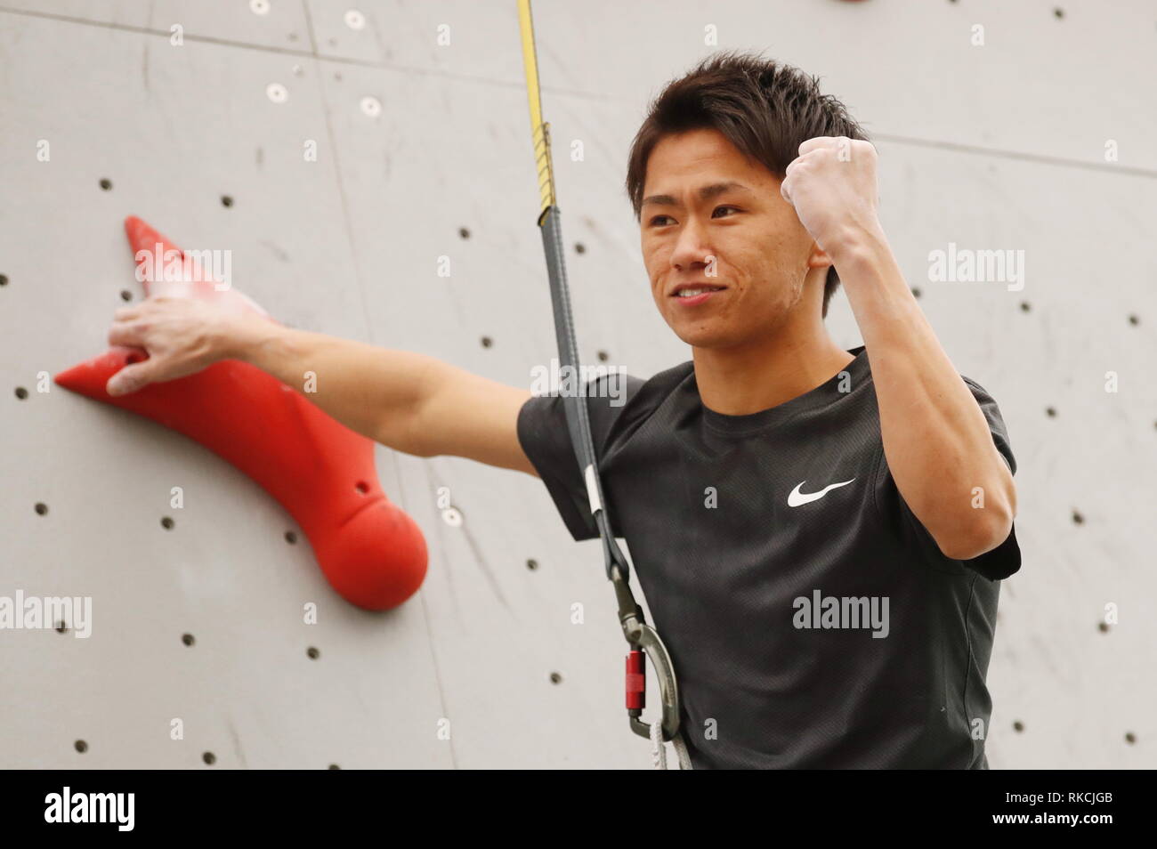 Tokyo, Japan. 10th Feb, 2019. Yudai ikeda Sport Climbing : The 1st Speed Japan Cup men's Finals ...