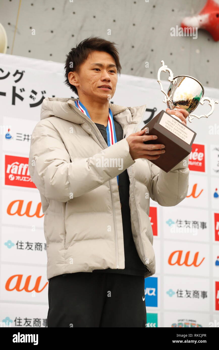 Tokyo, Japan. 10th Feb, 2019. Yudai ikeda Sport Climbing : The 1st Speed Japan Cup men's Award ...