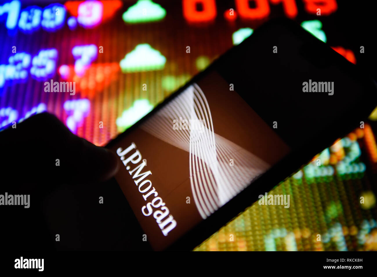 JP Morgan logo is seen on an android mobile phone Stock Photo - Alamy