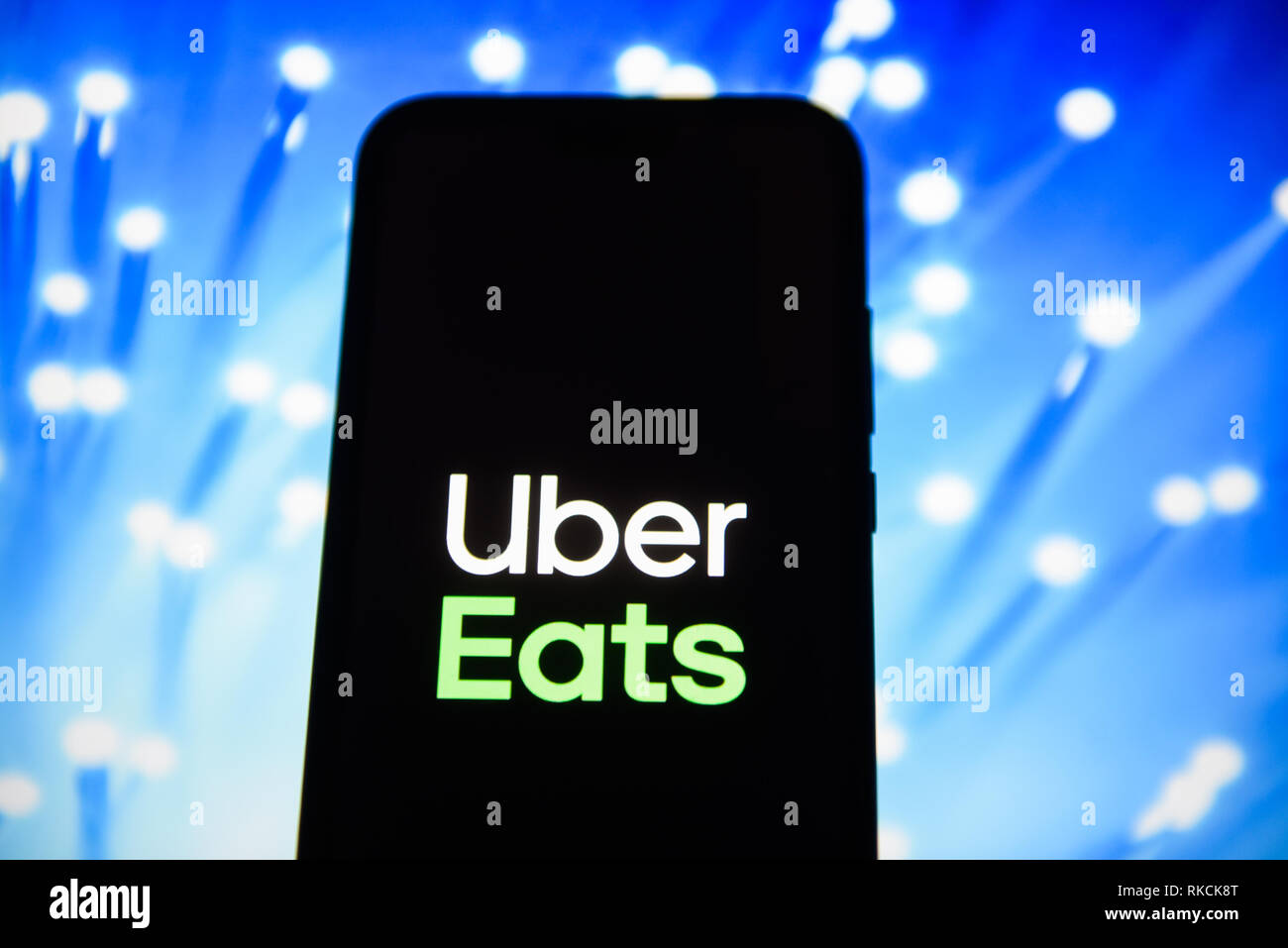 Uber Eats logo is seen on an android mobile phone Stock Photo - Alamy