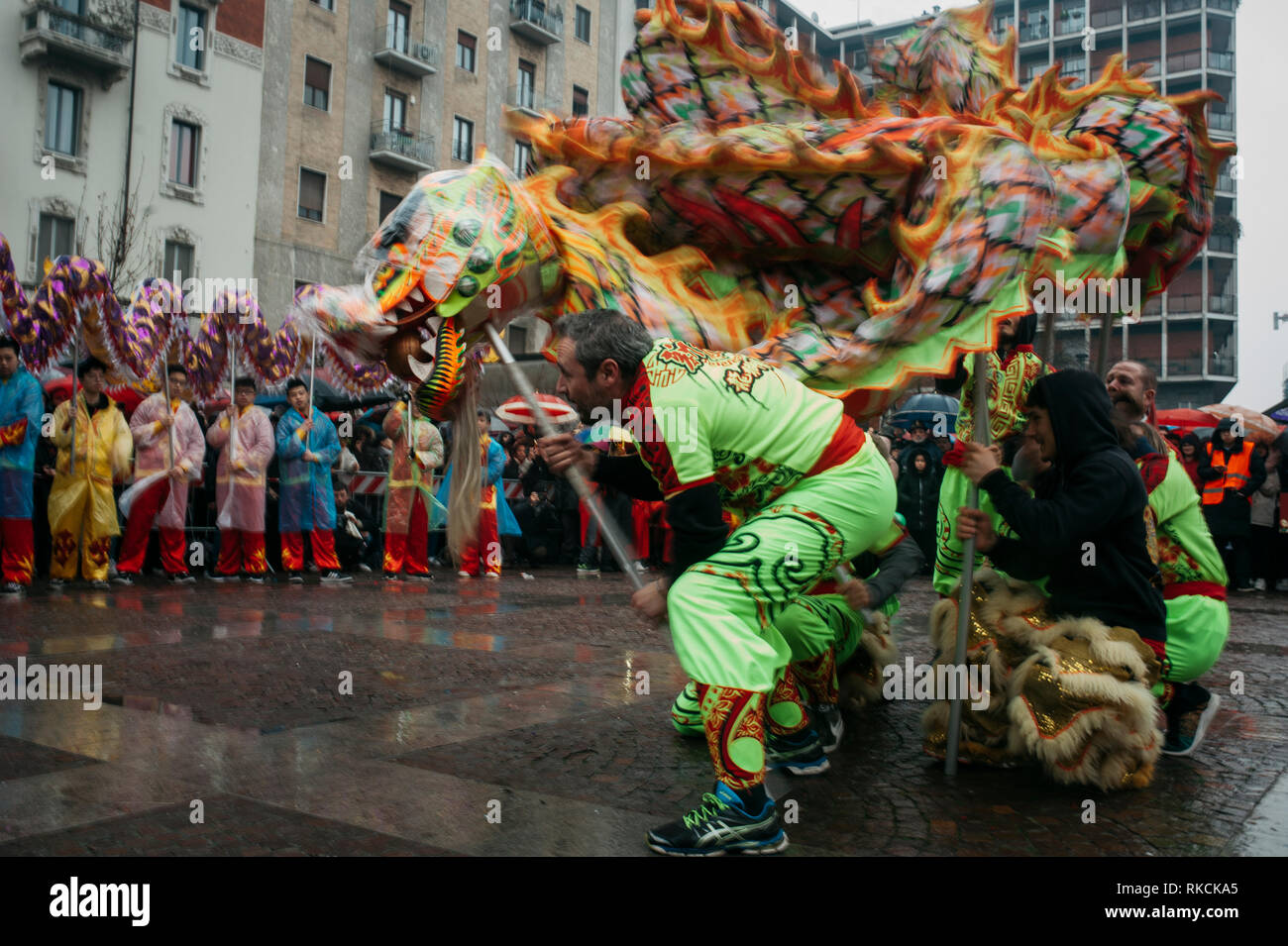 Italian dancers seen performing at the piazza Gramsci during the parade ...