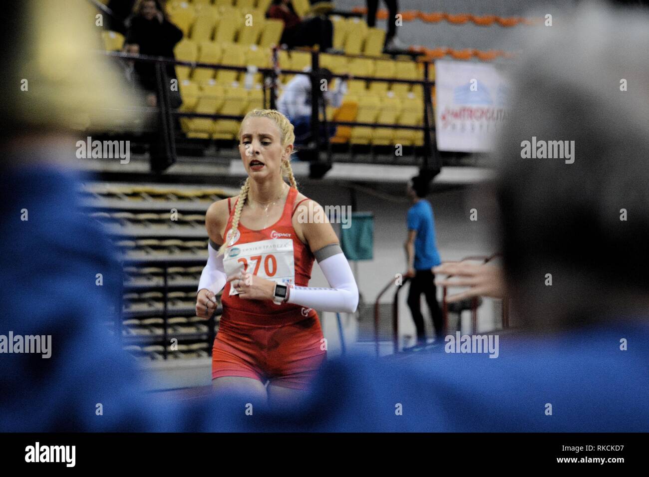 Race walking athlete Maria Asteriou, seen in action during the ...