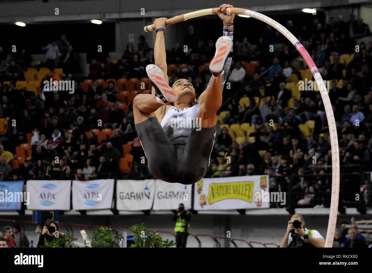 Champion of pole vault Emmanuel Karalis seen in action during the ...