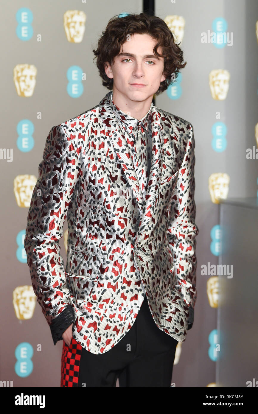 Timothee chalamet 2019 bafta hi-res stock photography and images - Alamy