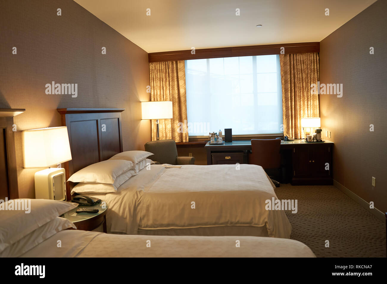 NEW YORK, USA - CIRCA MARCH, 2016: inside of the Sheraton Hotel ...