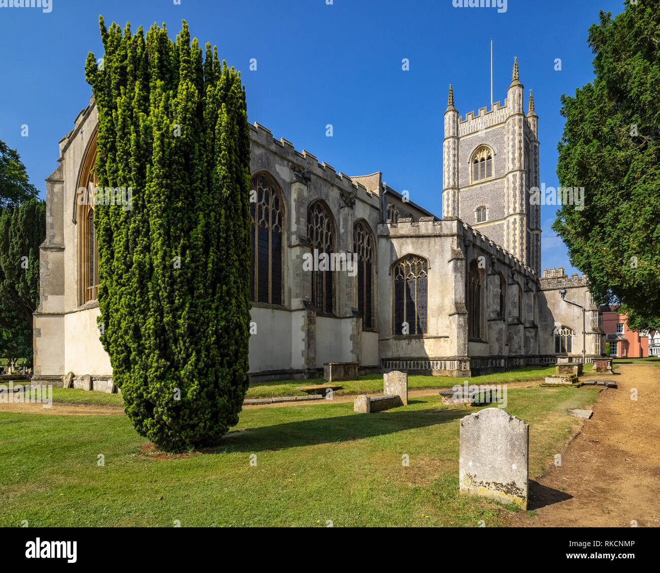 DEDHAM ESSEX, UK - JUNE 13, 2018: Exterior view of St. Mary's Parish ...