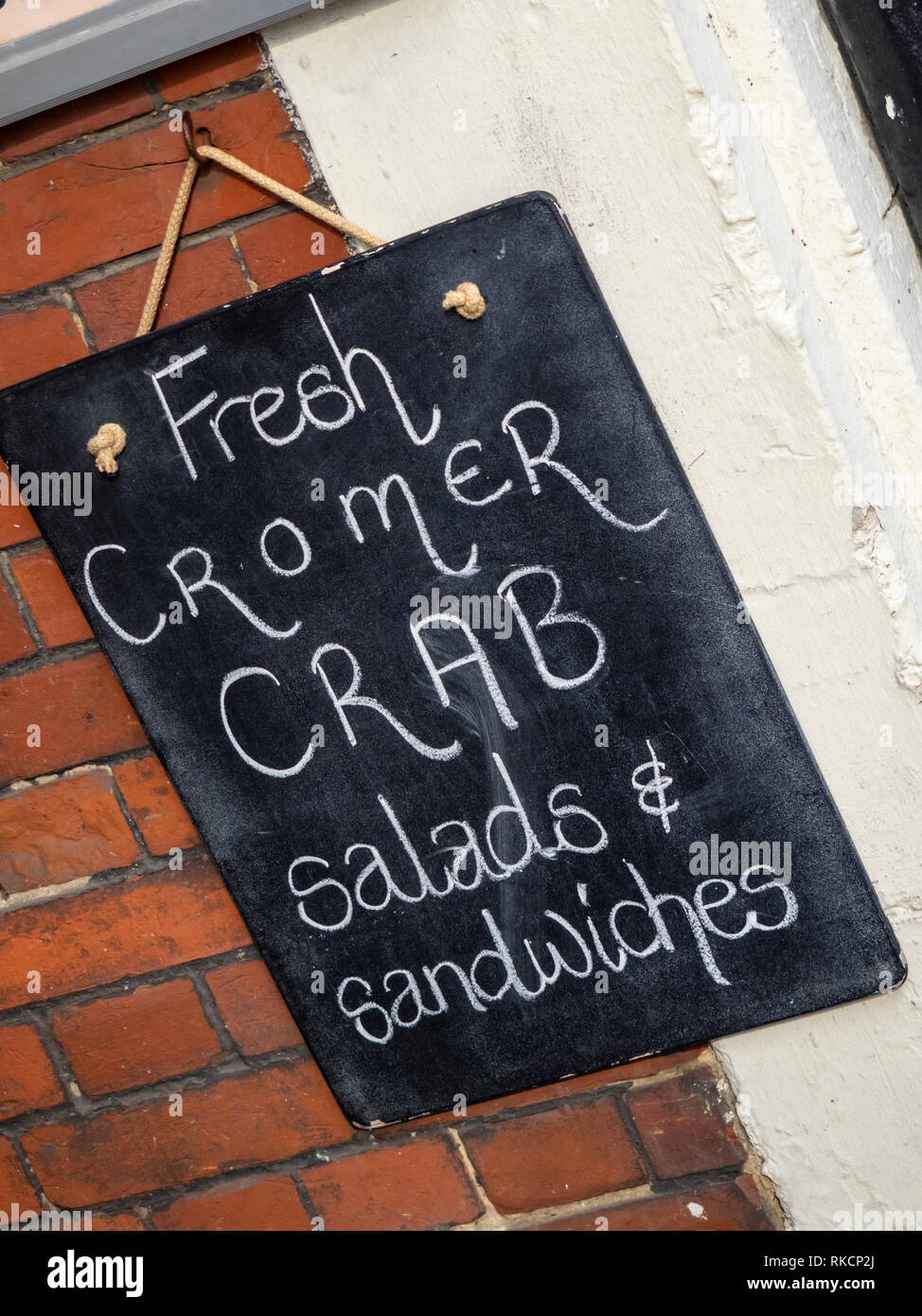 Cromer crab sign hi-res stock photography and images - Alamy