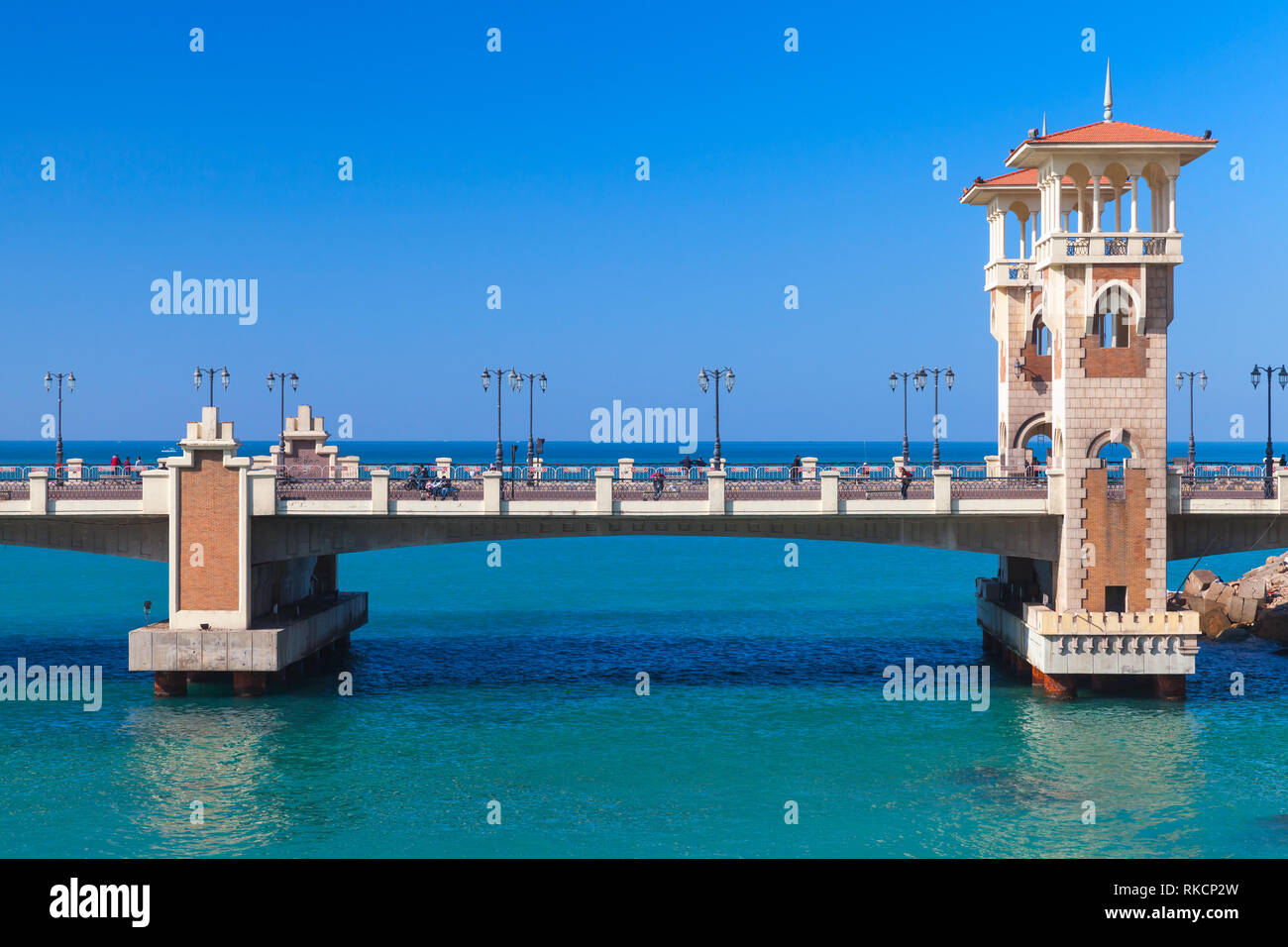 Stanley Bridge Alexandria is a 400 meter-long Egyptian monument Stock ...