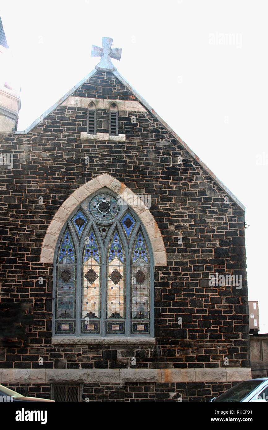 Stained glass window of church in Baltimore, MD, USA Stock Photo - Alamy