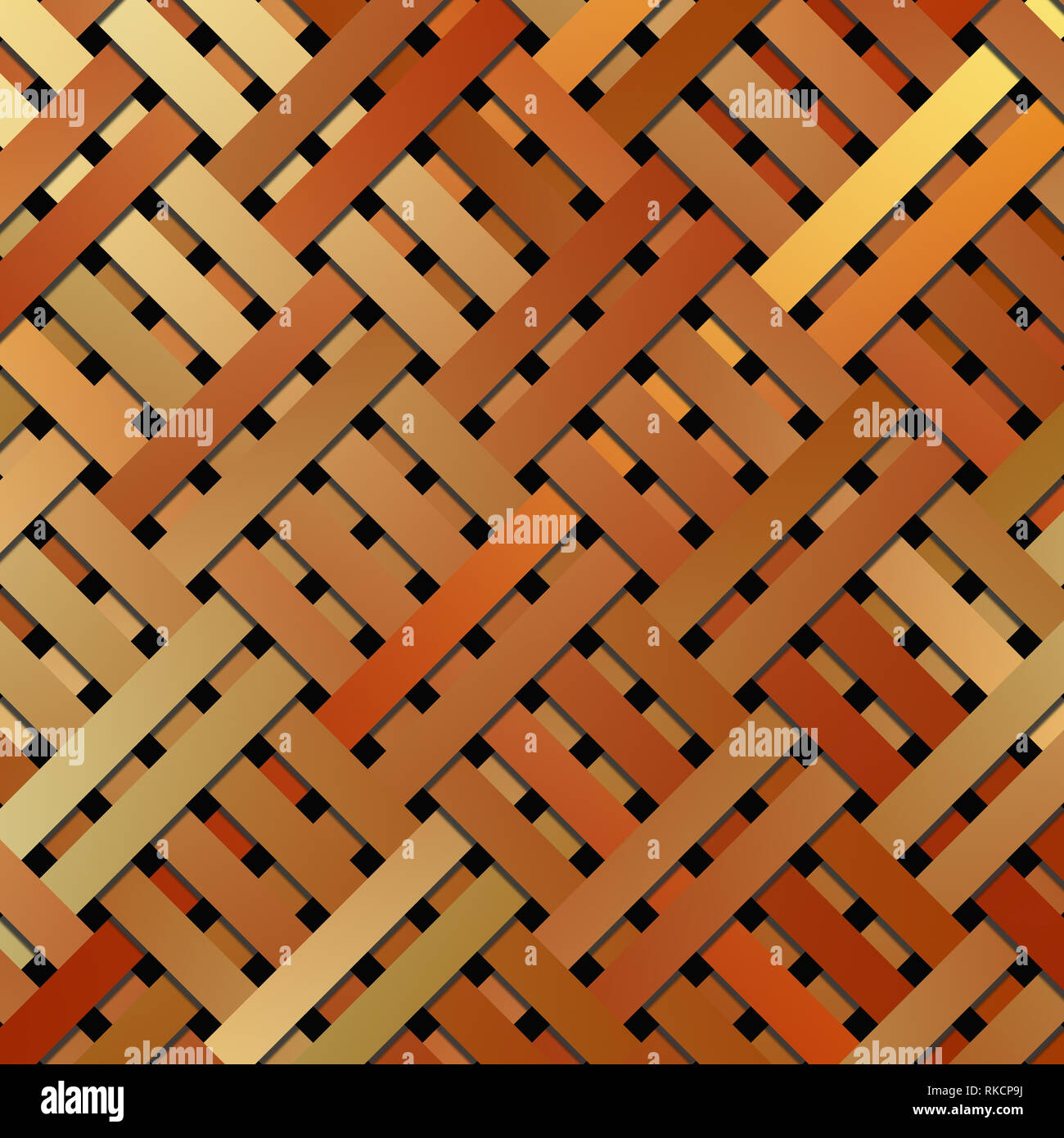 Abstract background with woven mat or rattan, virtual geometric pattern ...
