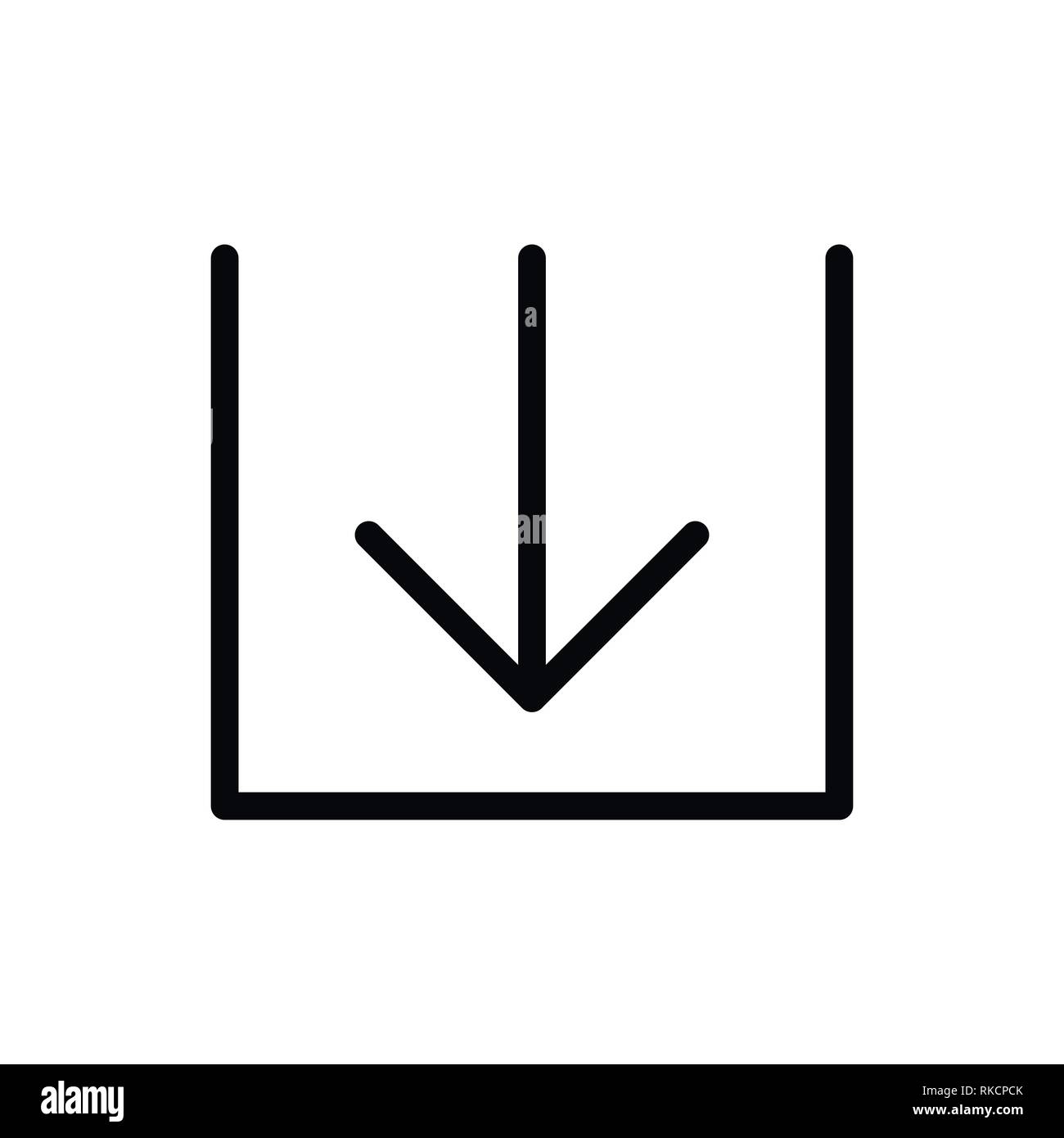 Download simple icon internet downloading sign vector image Stock ...