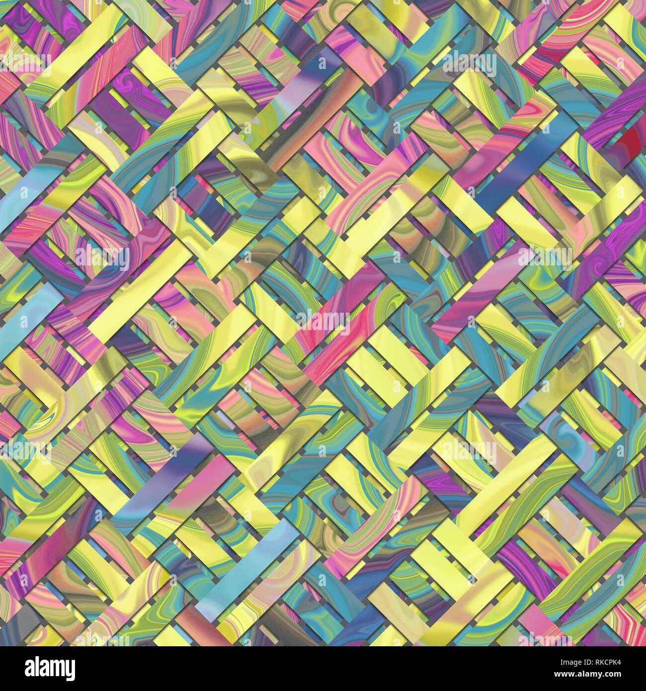 Illustrations of woven mat or rattan, virtual geometric pattern. For ...