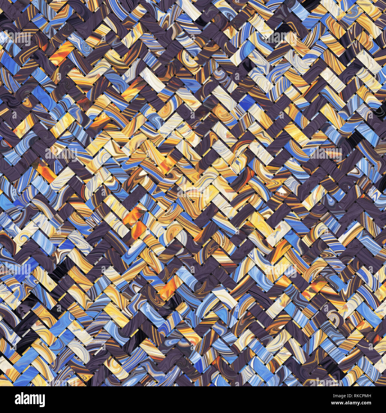 Virtual geometric pattern, abstract illustrations of woven mat or ...