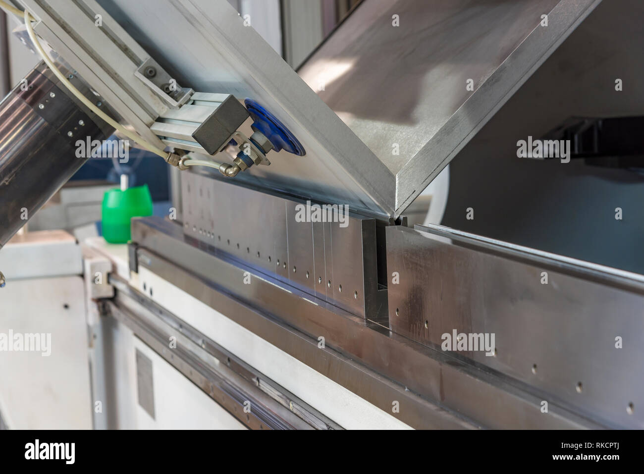 operator bending metal sheet by sheet bending machine sheet bending ...