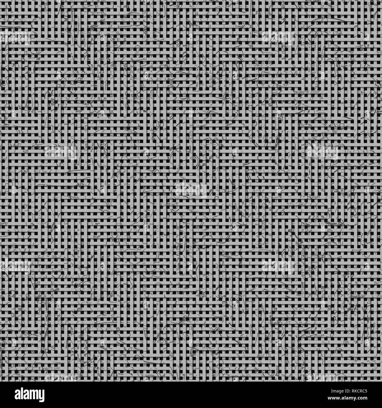 Gray or black and white b&w Background abstract woven mat or rattan ...