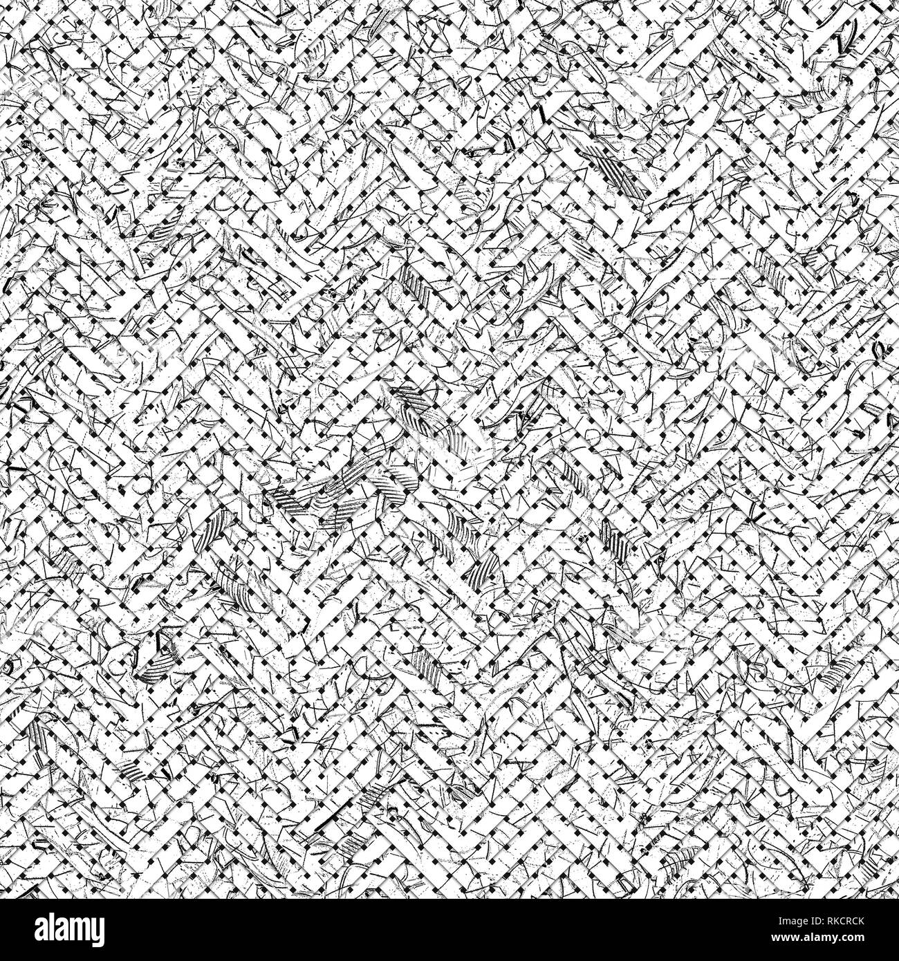 Decorative and virtual geometric pattern woven mat or rattan ...