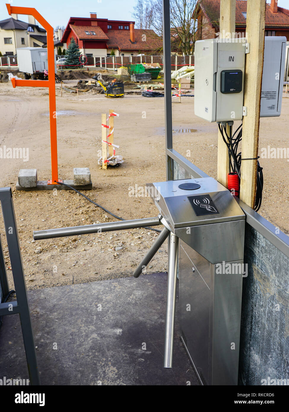 entry control system in the workplace on the construction site Stock ...