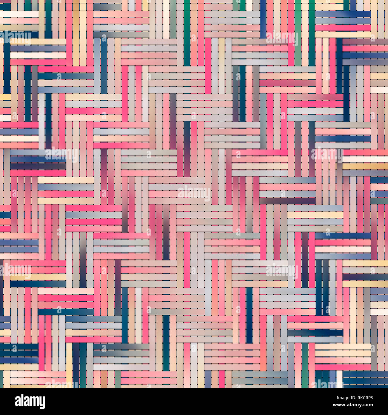 Illustrations of woven mat or rattan, virtual geometric pattern. For ...