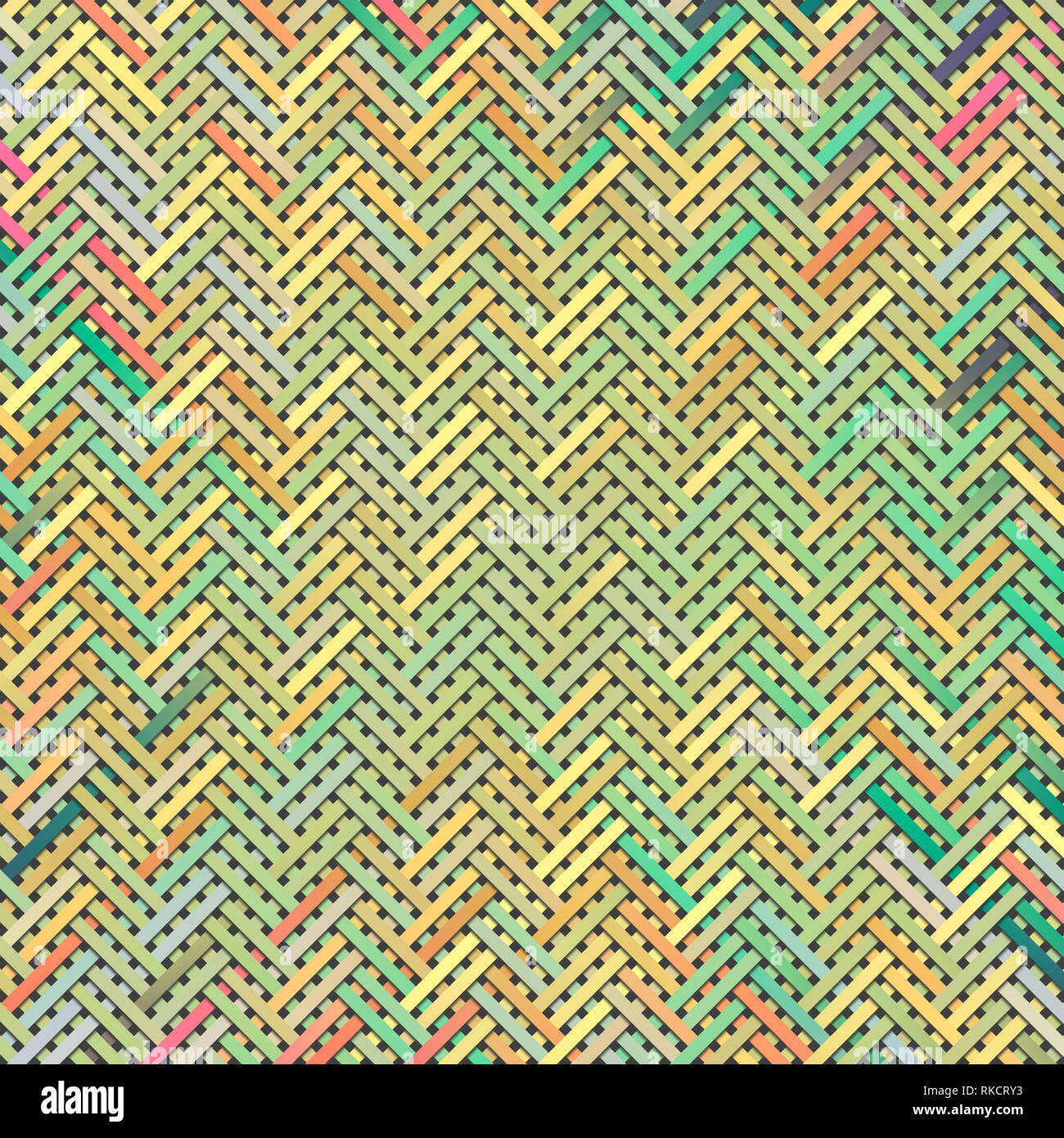 Decorative and virtual geometric pattern woven mat or rattan ...