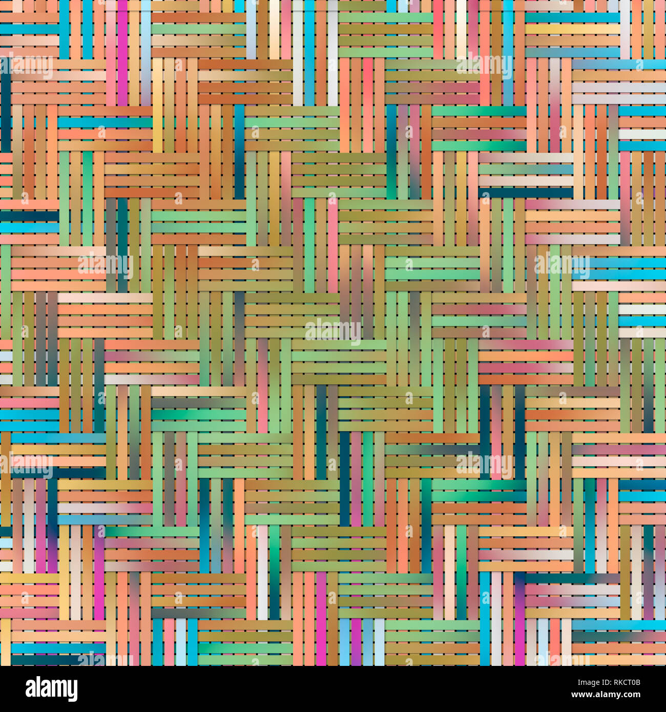 Abstract background with woven mat or rattan, virtual geometric pattern ...