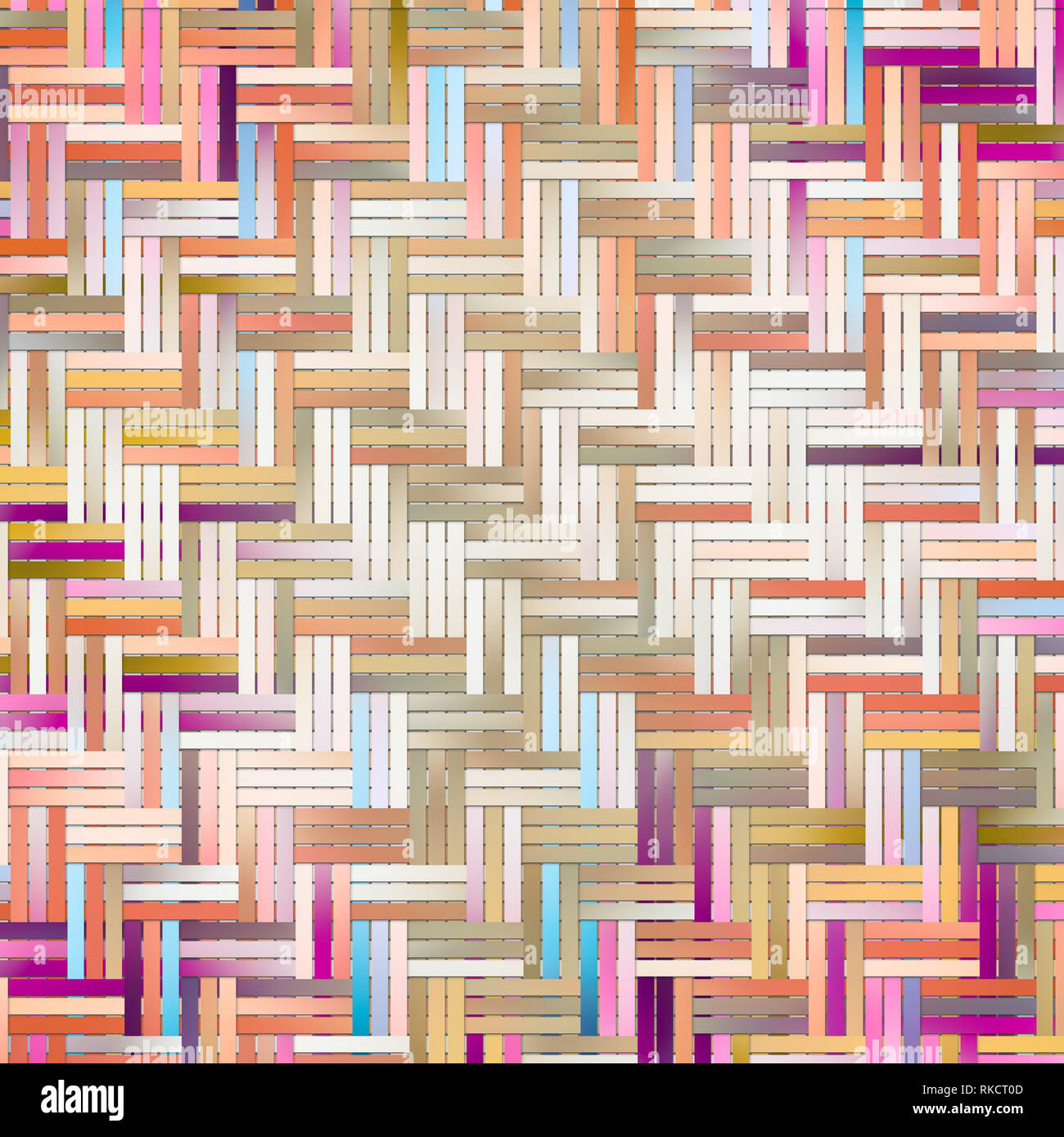 Abstract virtual geometric pattern woven mat or rattan, artistic for ...