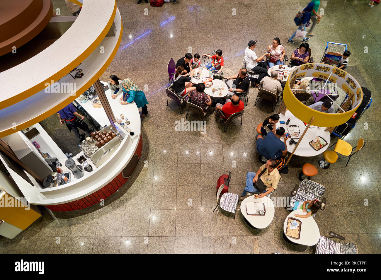 SINGAPORE - CIRCA SEPTEMBER, 2016: McCafe in Singapore Changi Airport ...