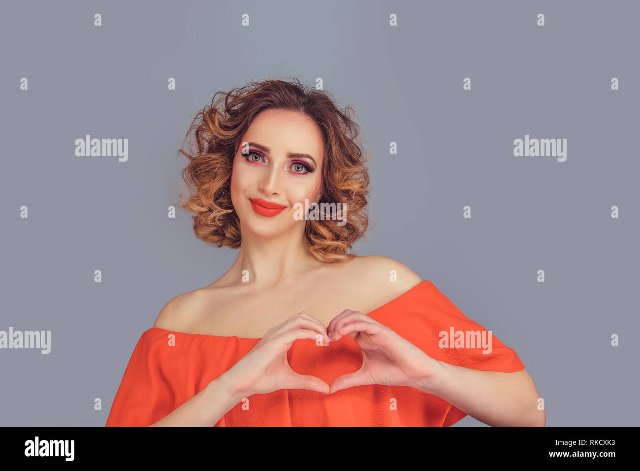 Making heart sign with hands hi-res stock photography and images - Alamy