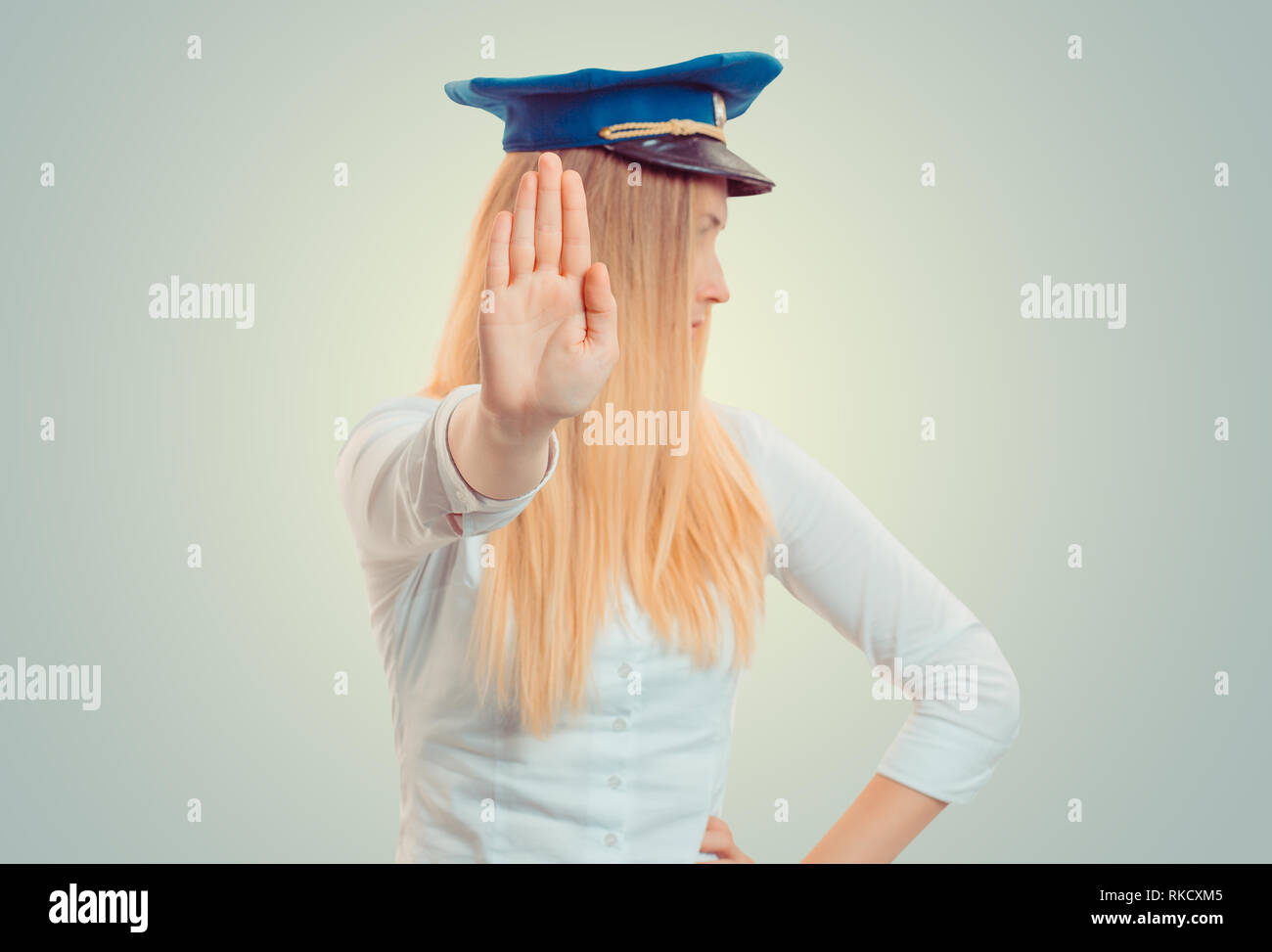 Stop sign hand pose hi-res stock photography and images - Alamy