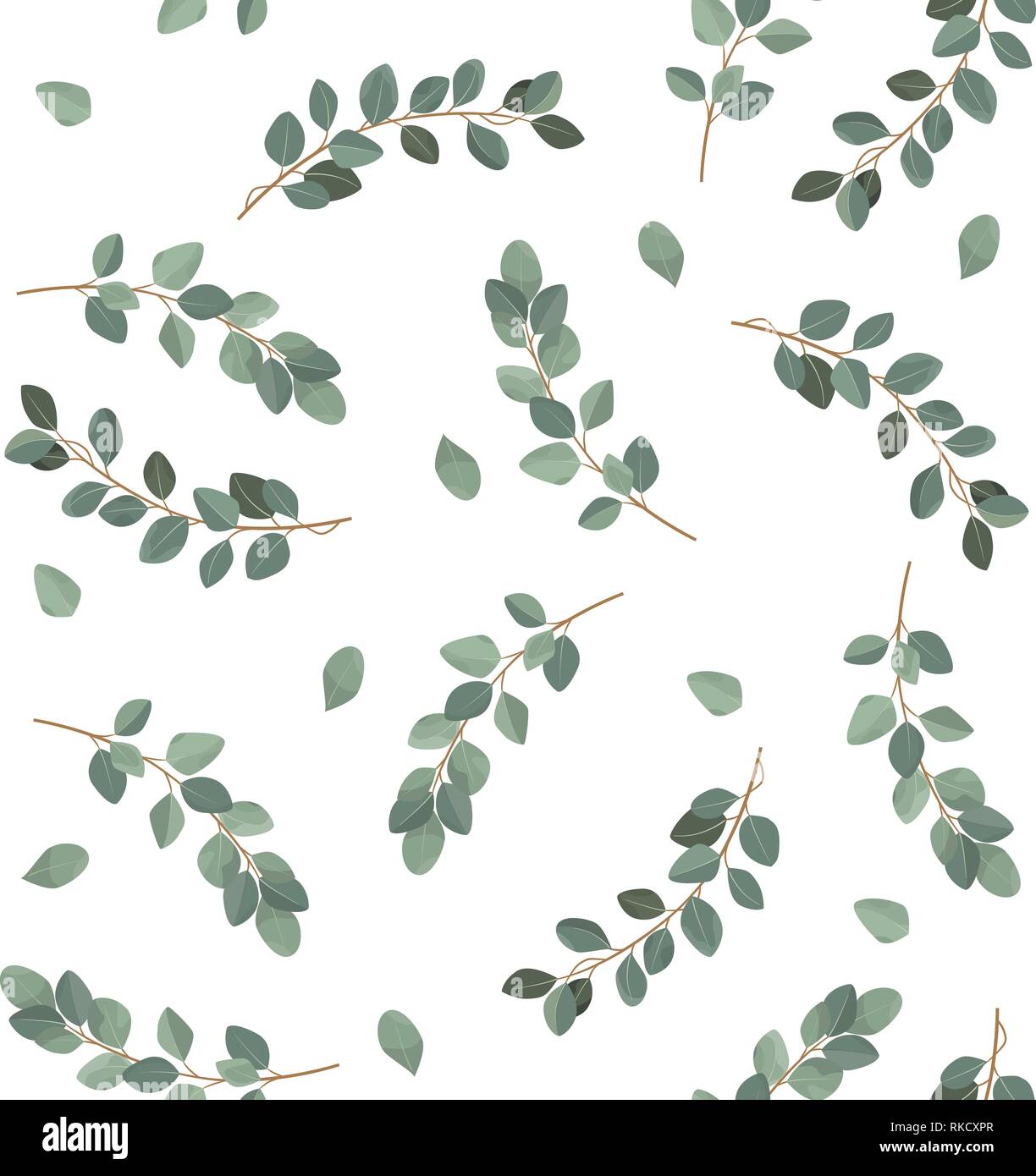 Seamless leaves pattern. Design for banner, poster, card, cover ...