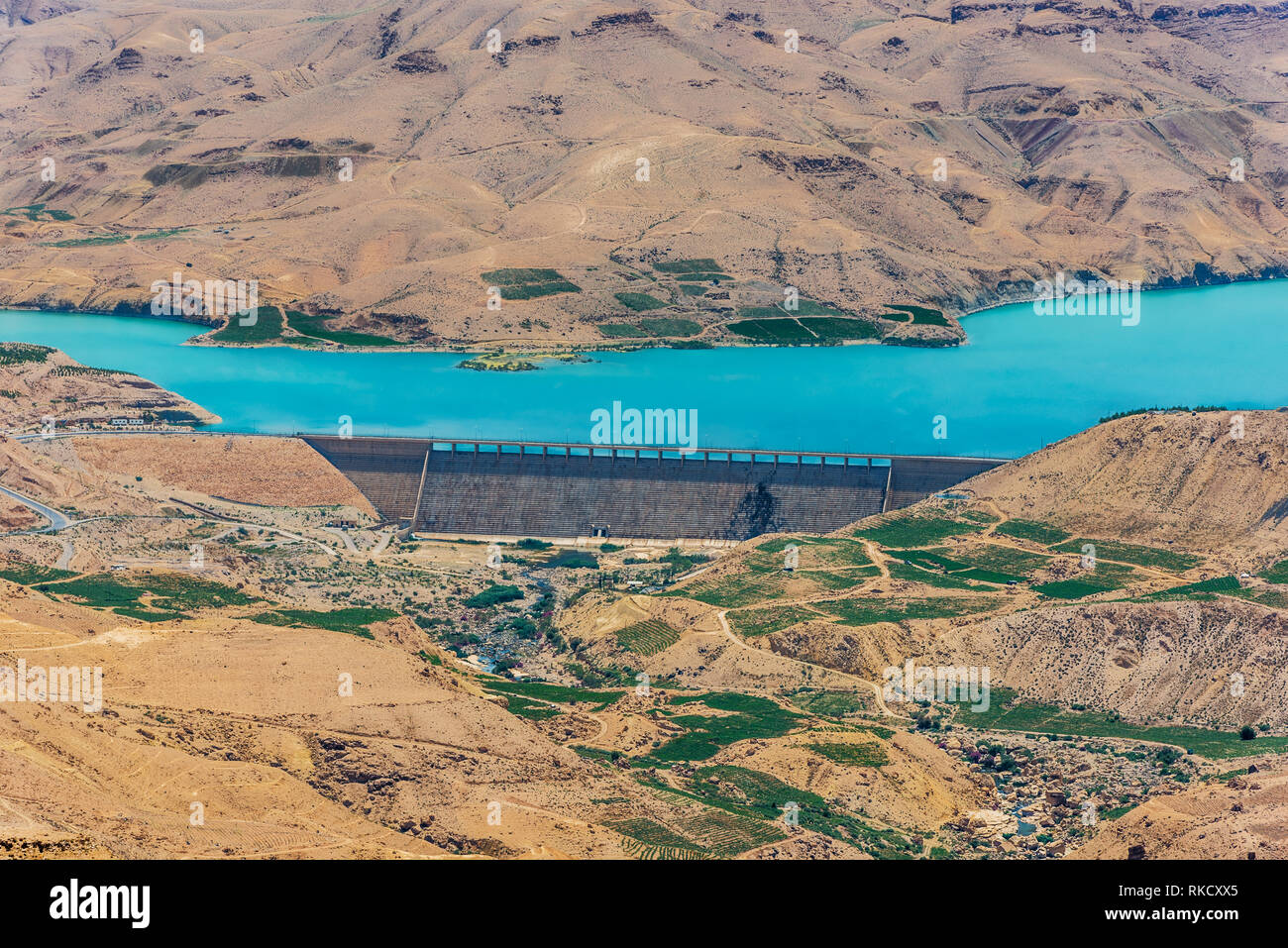 Wadi El Mujib Dam and Lake in Jordan middle east Stock Photo - Alamy