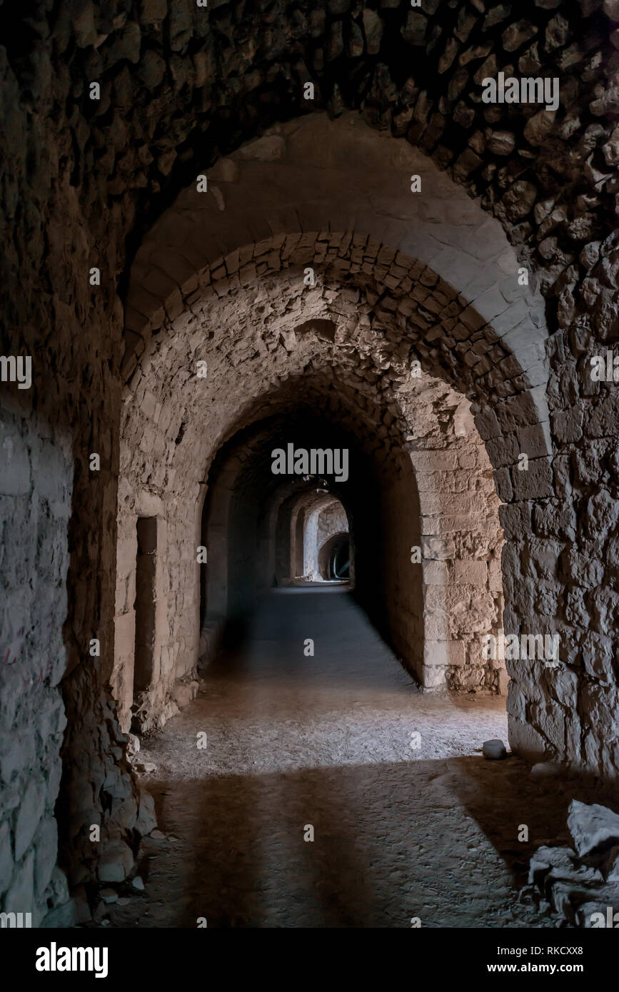 Al Karak kerak crusader castle fortress Jordan middle east Stock Photo ...