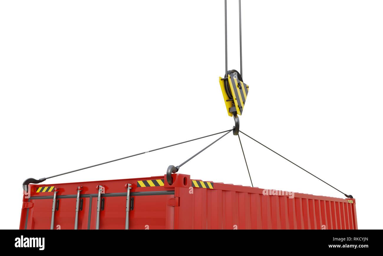 Crane hook isolated Stock Photo - Alamy