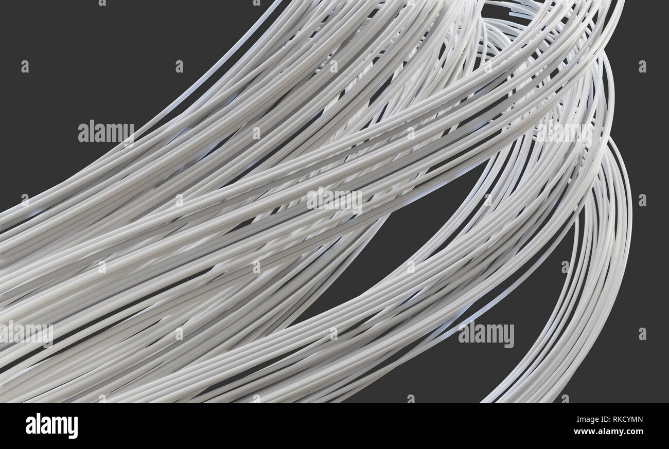 Abstract white smooth lines on gray background Stock Photo - Alamy
