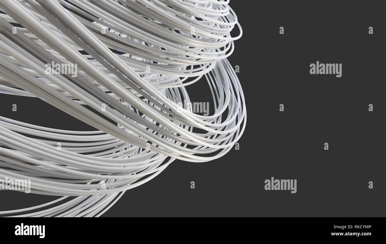 Abstract white smooth lines on gray background Stock Photo - Alamy