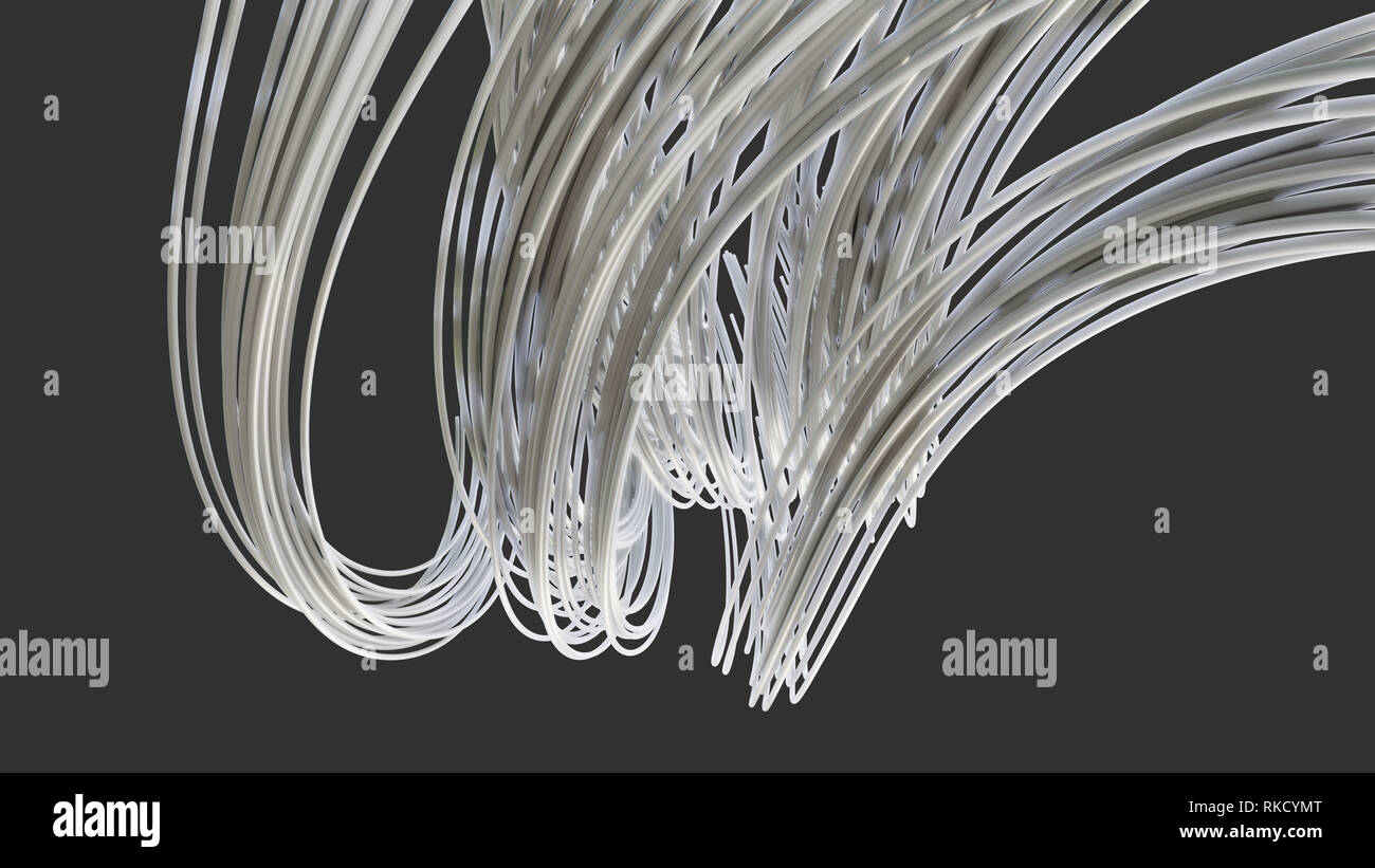 Abstract white smooth lines on gray background Stock Photo - Alamy