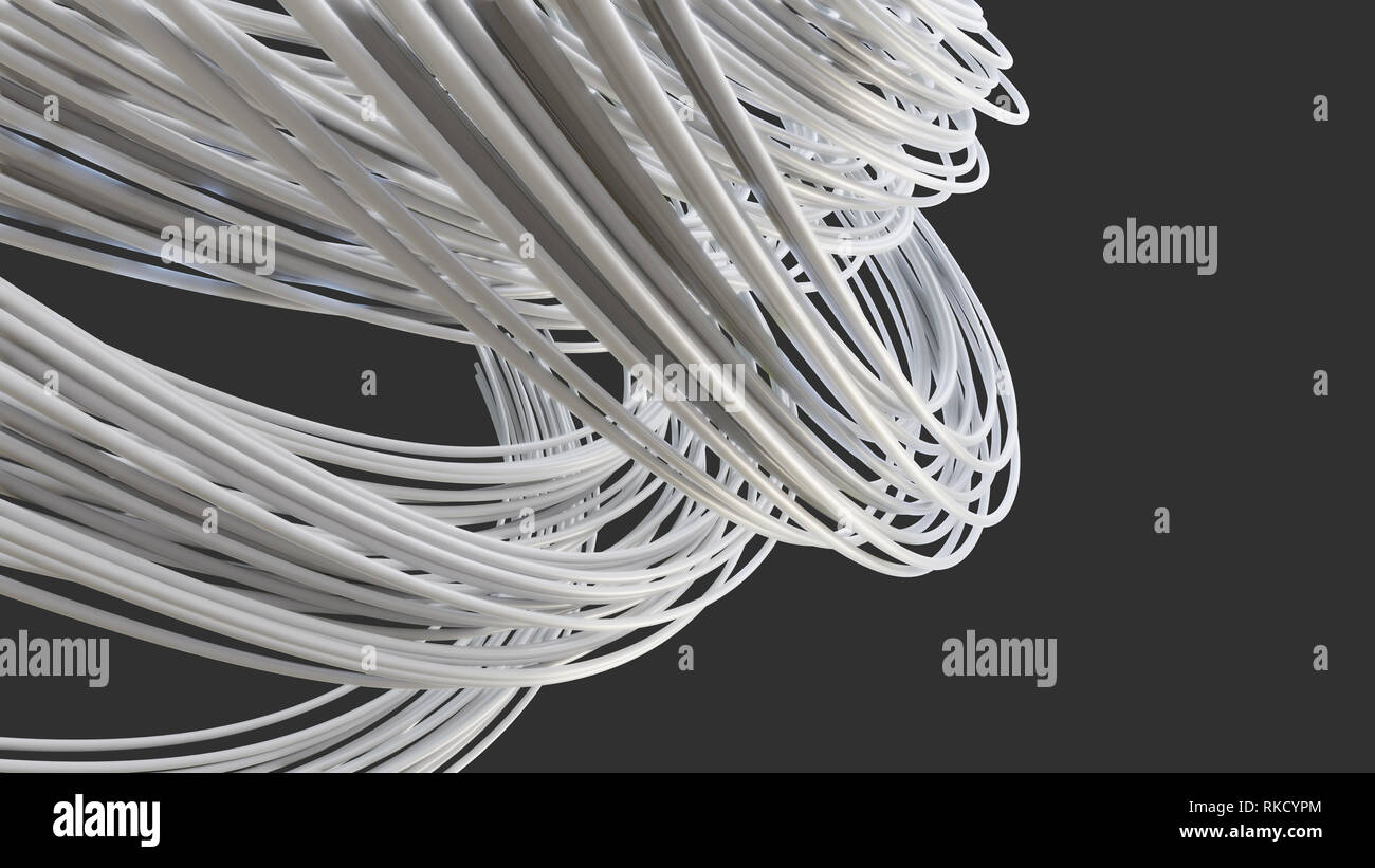 Abstract white smooth lines on gray background Stock Photo - Alamy