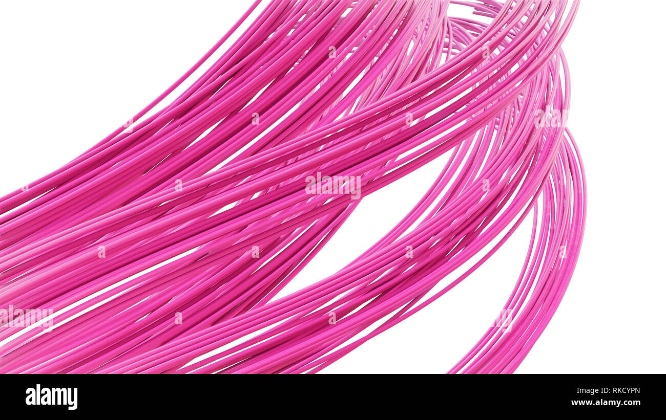 Abstract pink smooth lines on white background Stock Photo - Alamy