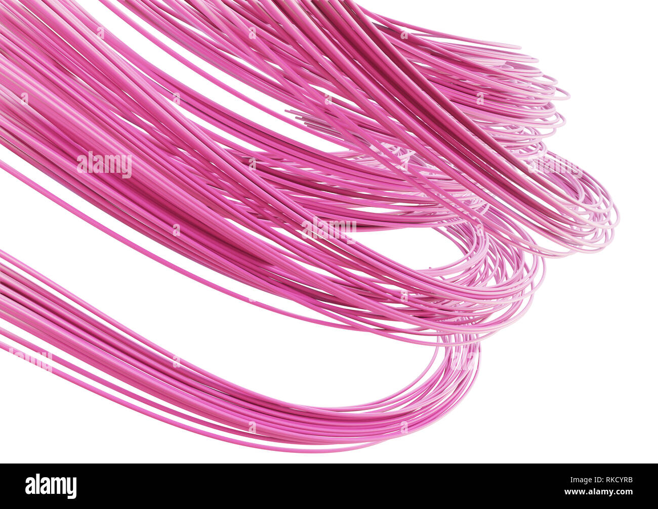 Abstract pink smooth lines on white background Stock Photo - Alamy