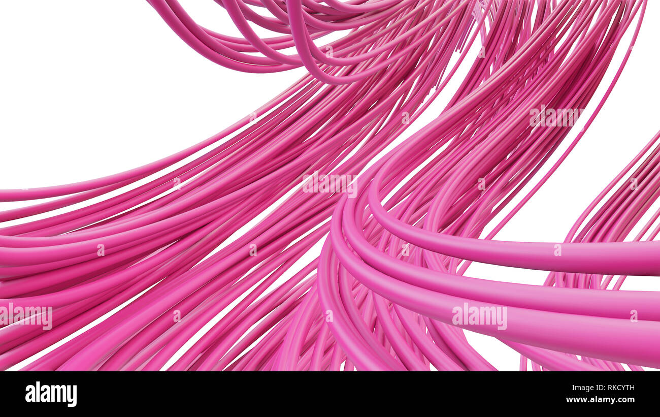 Abstract pink smooth lines on white background Stock Photo - Alamy