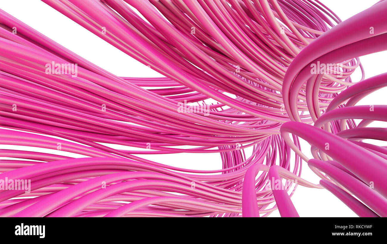 Abstract pink smooth lines on white background Stock Photo - Alamy