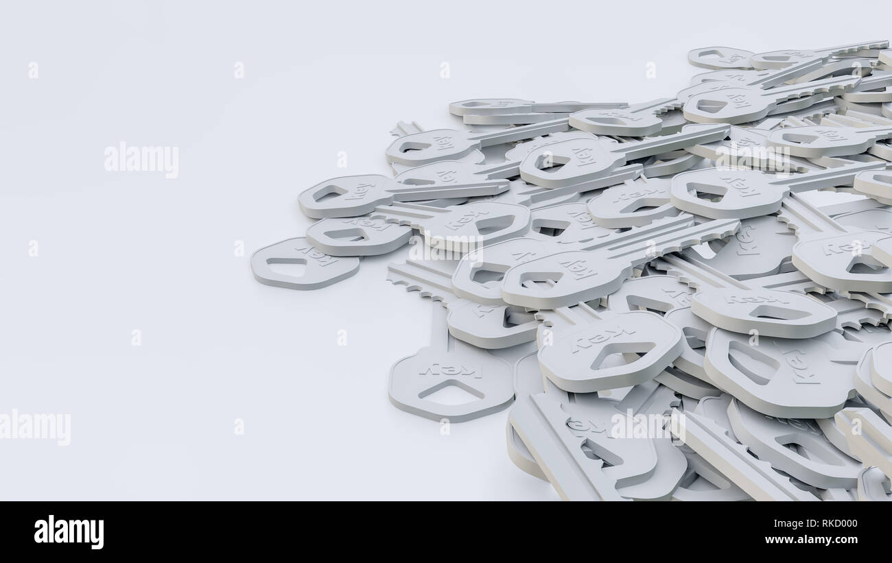 Abstract background of white keys Stock Photo - Alamy