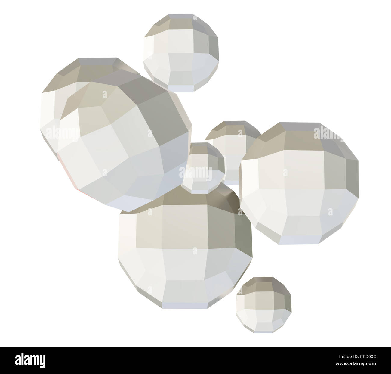 White spheres. 3D illustration Stock Photo - Alamy