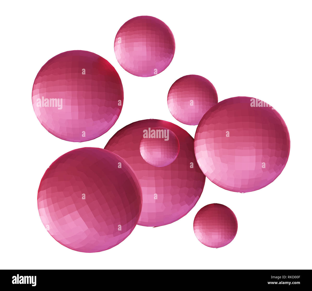 Pink spheres. 3D illustration Stock Photo - Alamy