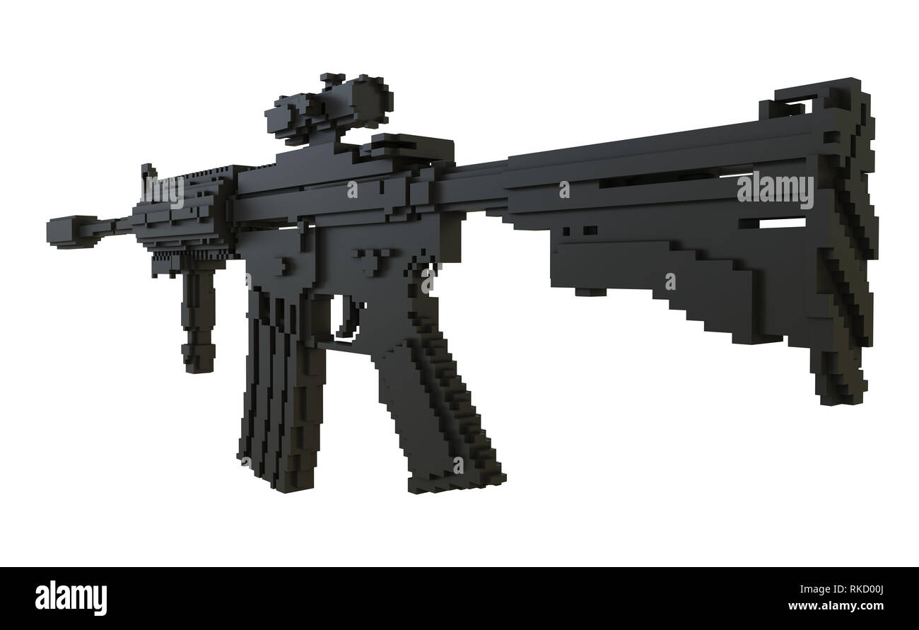 3d printed machine gun isolated Stock Photo - Alamy