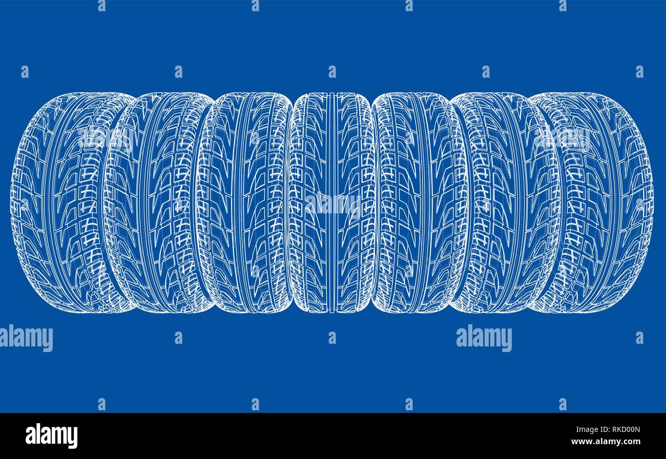Car tires concept. Vector rendering of 3d Stock Vector Image & Art - Alamy