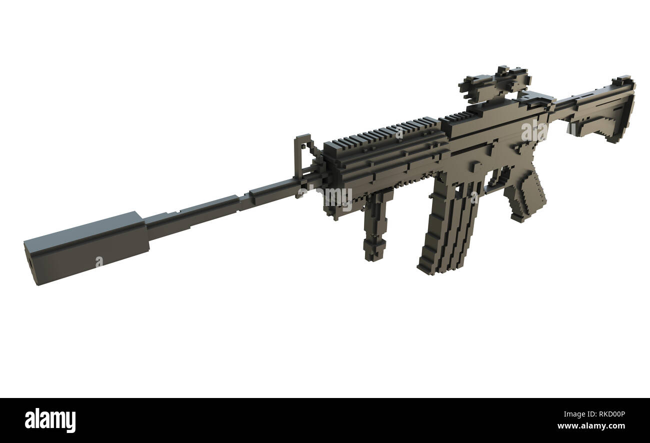 3d printed machine gun isolated Stock Photo - Alamy