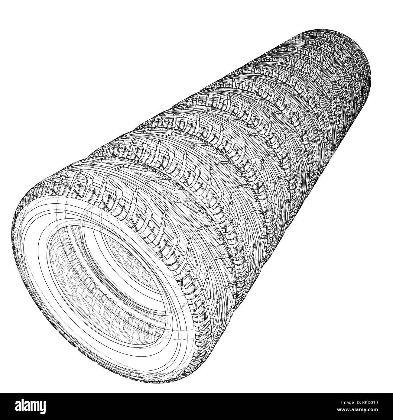 Car tires concept. Vector rendering of 3d Stock Vector Image & Art - Alamy