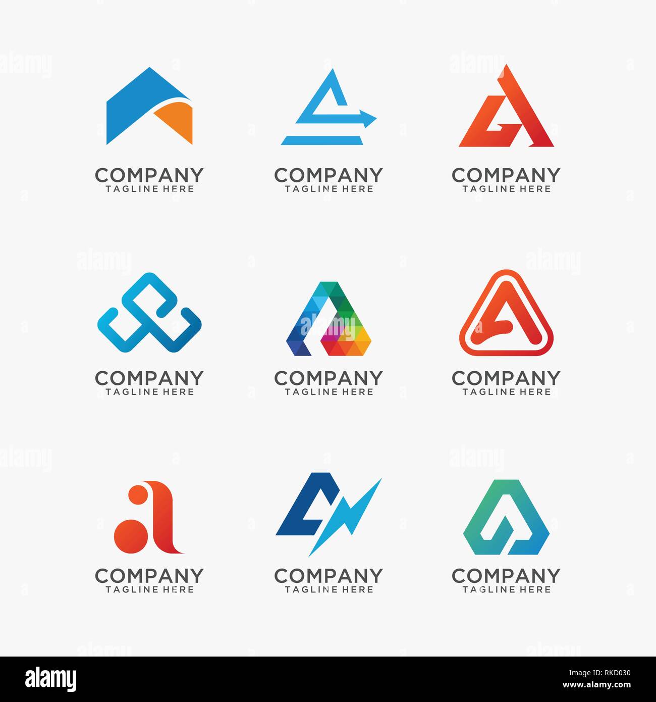 Triangle logo Stock Vector Images - Alamy