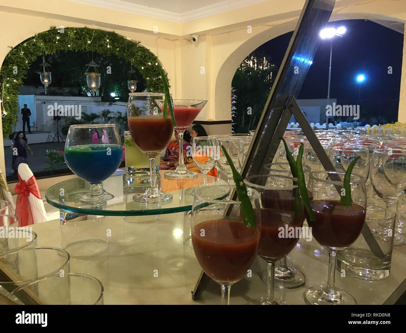 08-02-2019- Mocktails on glass teble mumbai maharashtra INDIA asia ...